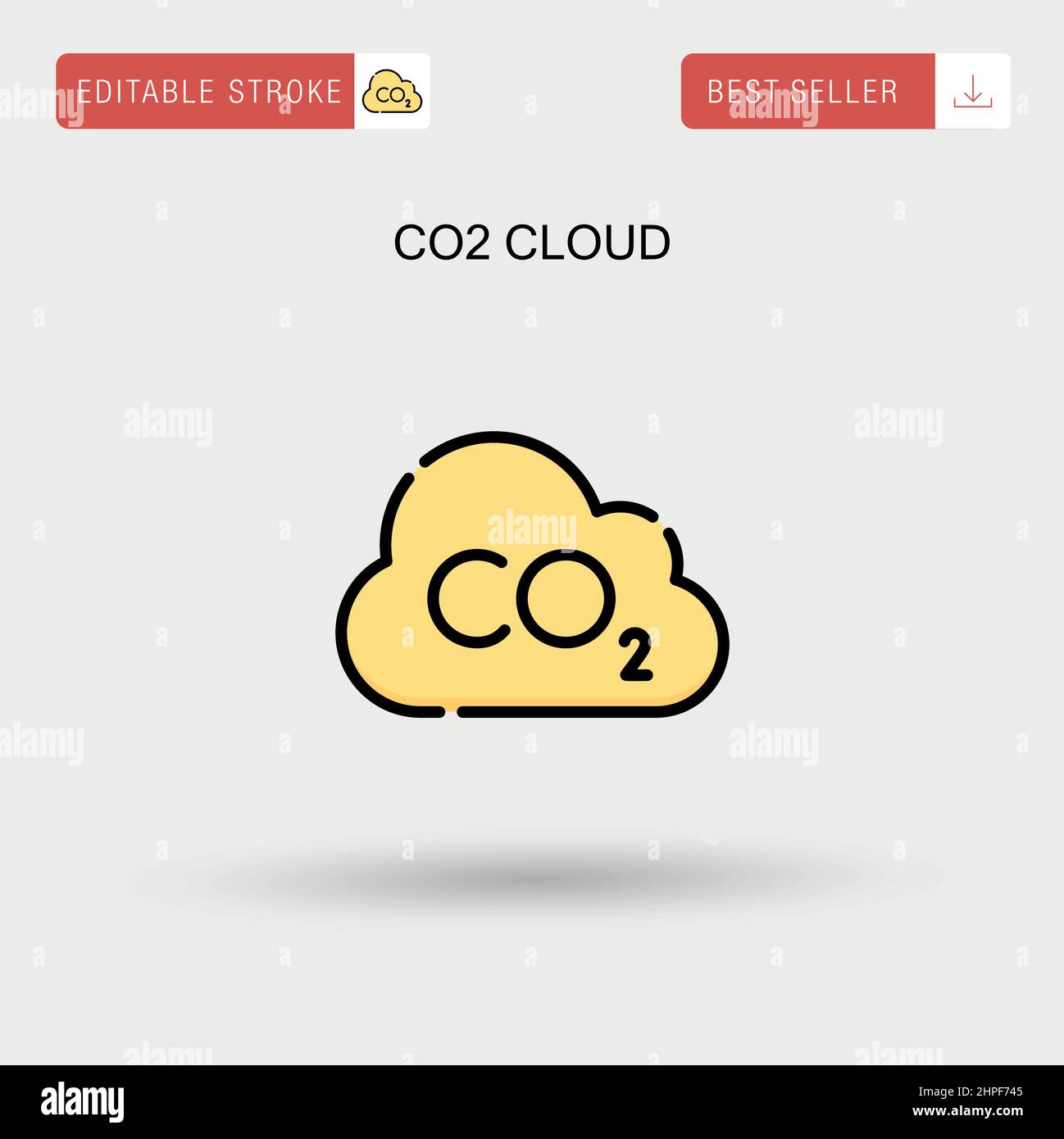 CO2 cloud Simple vector icon Stock Vector Image & Art - Alamy