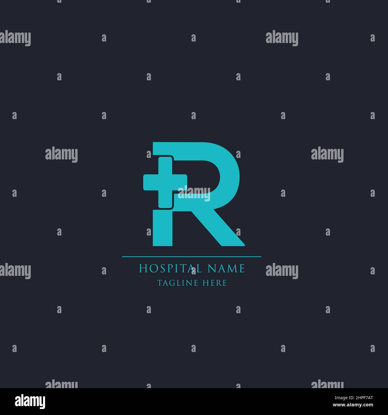 Alphabet R initial letter medical or hospital logo icon Stock Vector ...