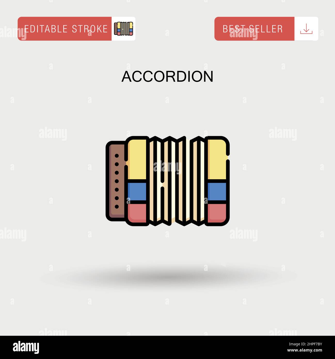 Accordion Simple vector icon Stock Vector Image & Art - Alamy