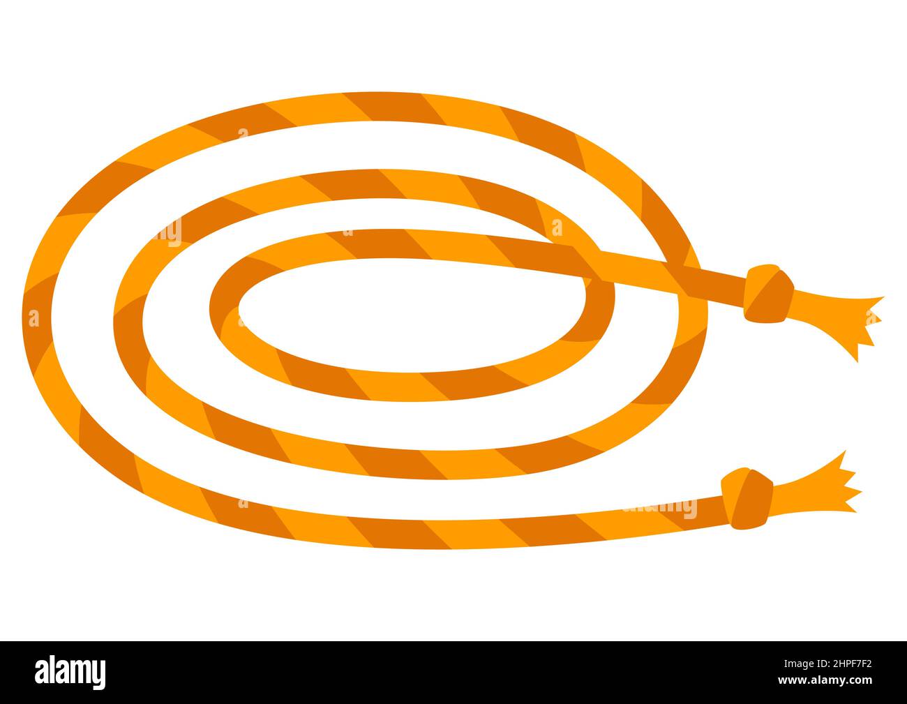 Illustration of cowboy lasso. Wild west object. Image for game or ...