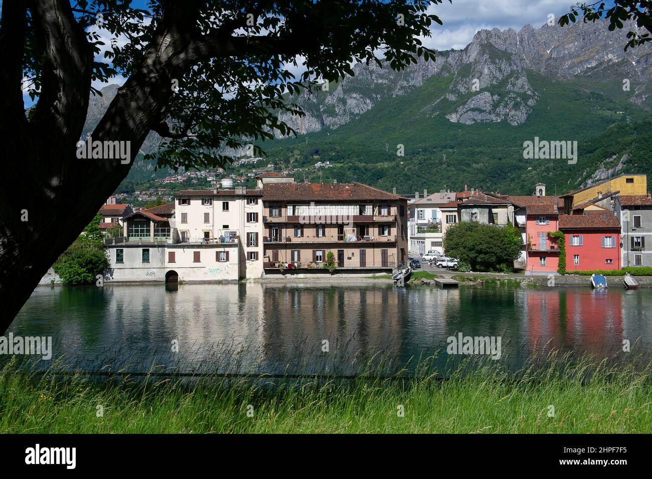 Europe Italy, Lombardy, Lake Como, Lecco city - Pescarenico Stock Photo ...