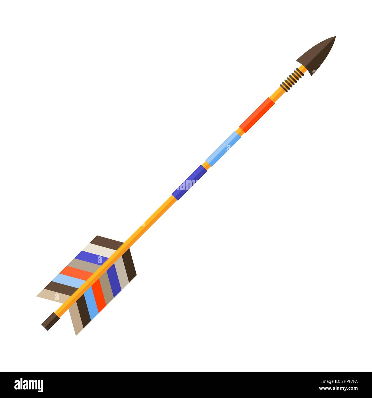 Illustration of american indians arrow. Ethnic image in native style ...