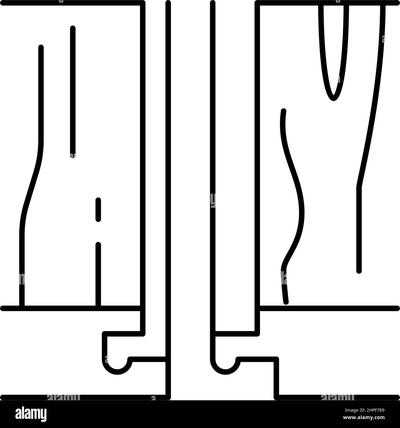 modular floor puzzle line icon vector illustration Stock Vector Image ...