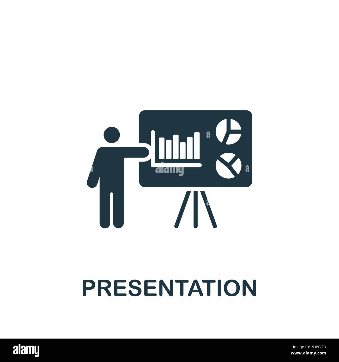 Presentation icon. Monochrome simple icon for templates, web design and ...