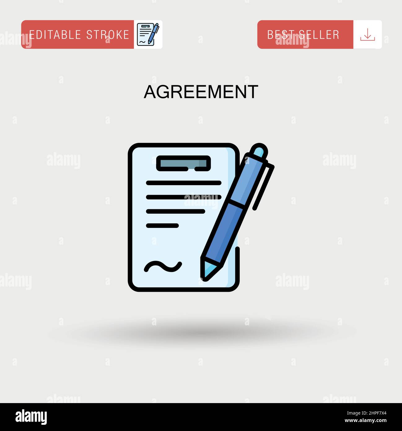 Agreement Simple vector icon Stock Vector Image & Art - Alamy