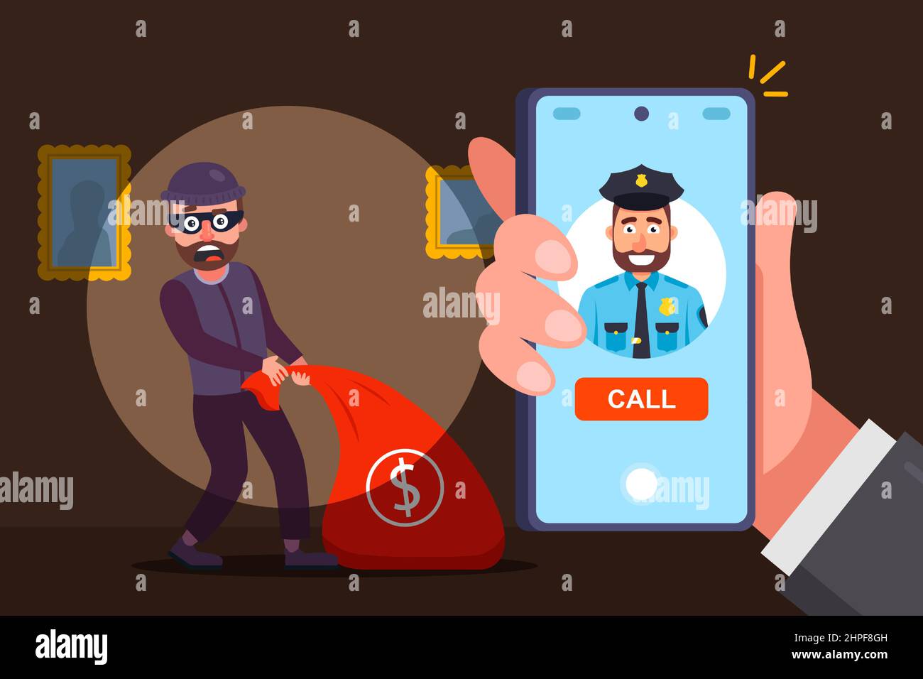 catch an apartment robber by surprise. call the police and report the ...