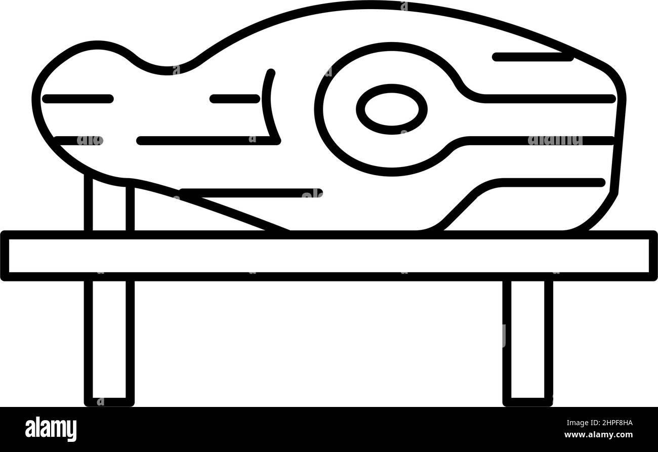 wooden handmade sculpture line icon vector illustration Stock Vector ...