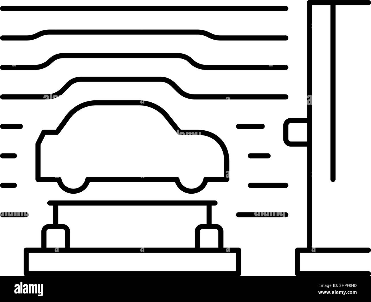 wind tunnel car line icon vector illustration Stock Vector Image & Art ...