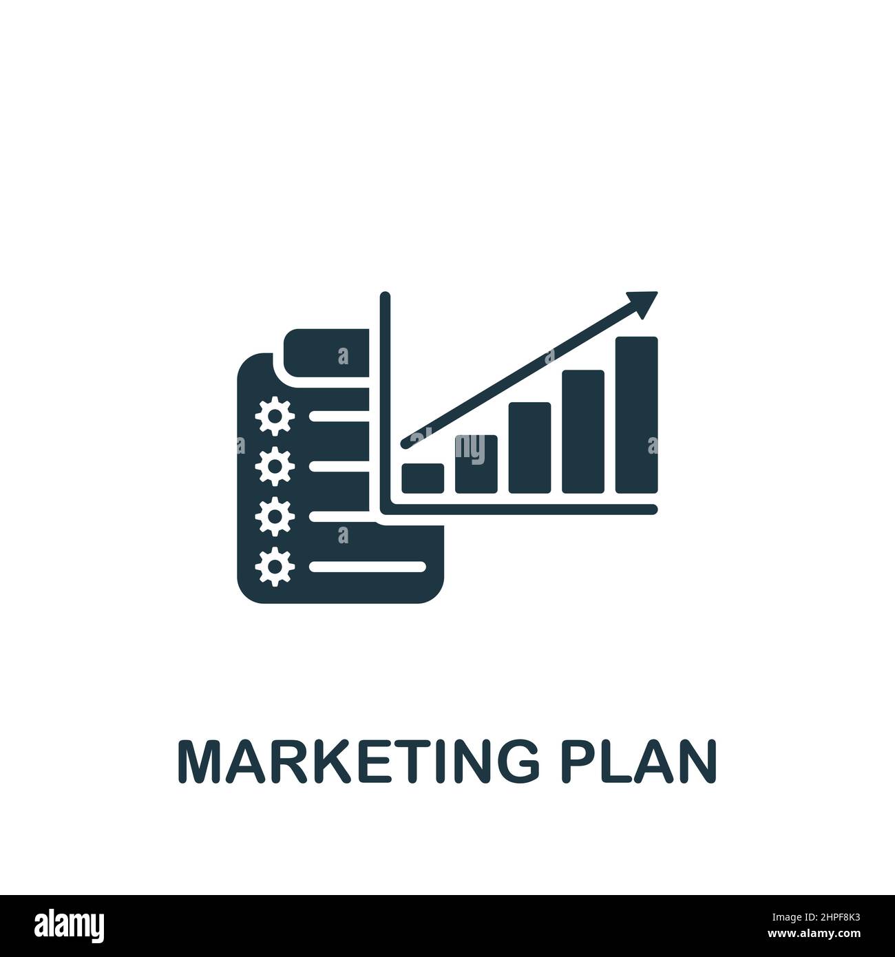 Marketing Plan icon. Monochrome simple icon for templates, web design ...