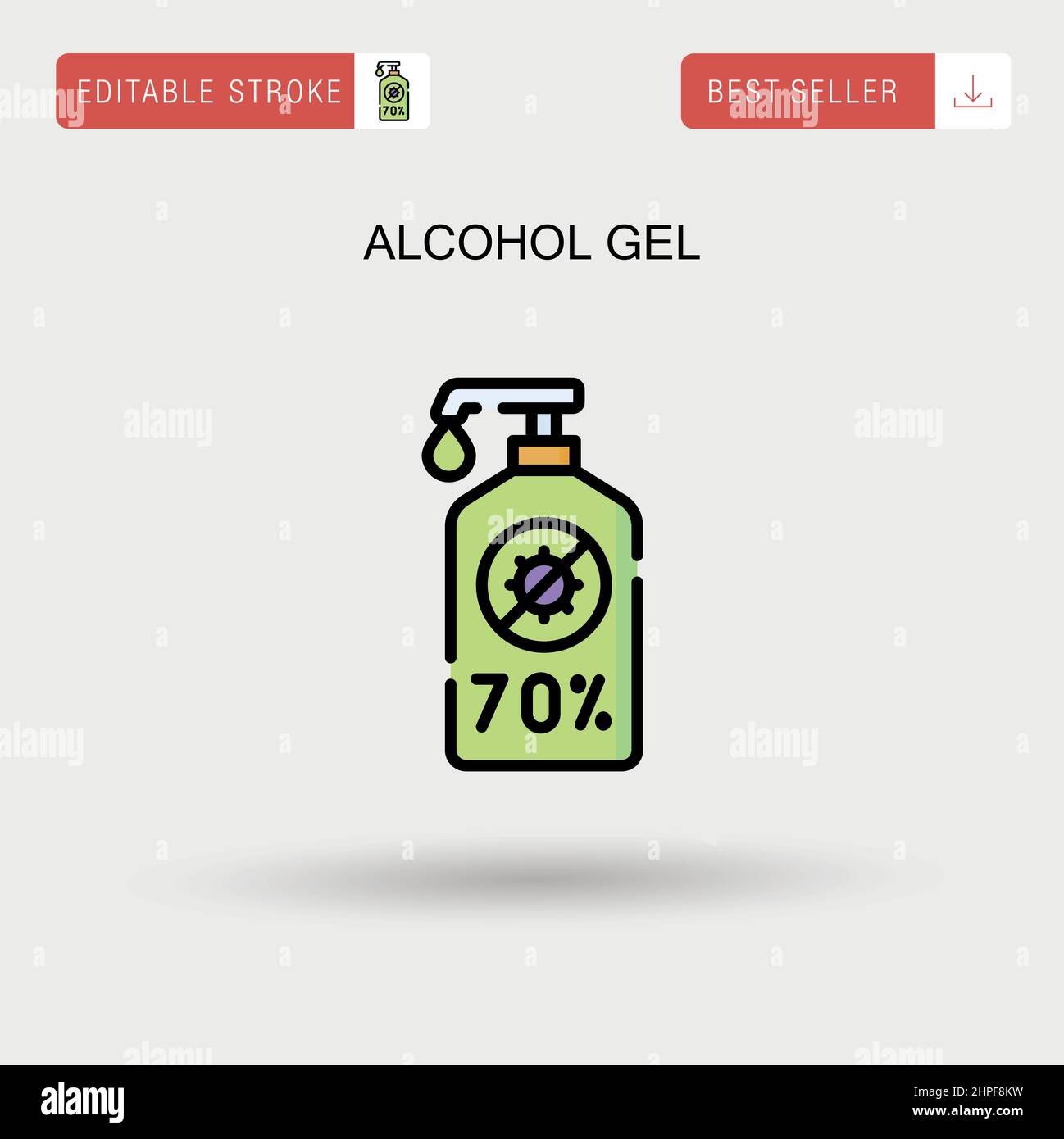 Antiseptic alcohol gel hand Stock Vector Images - Alamy