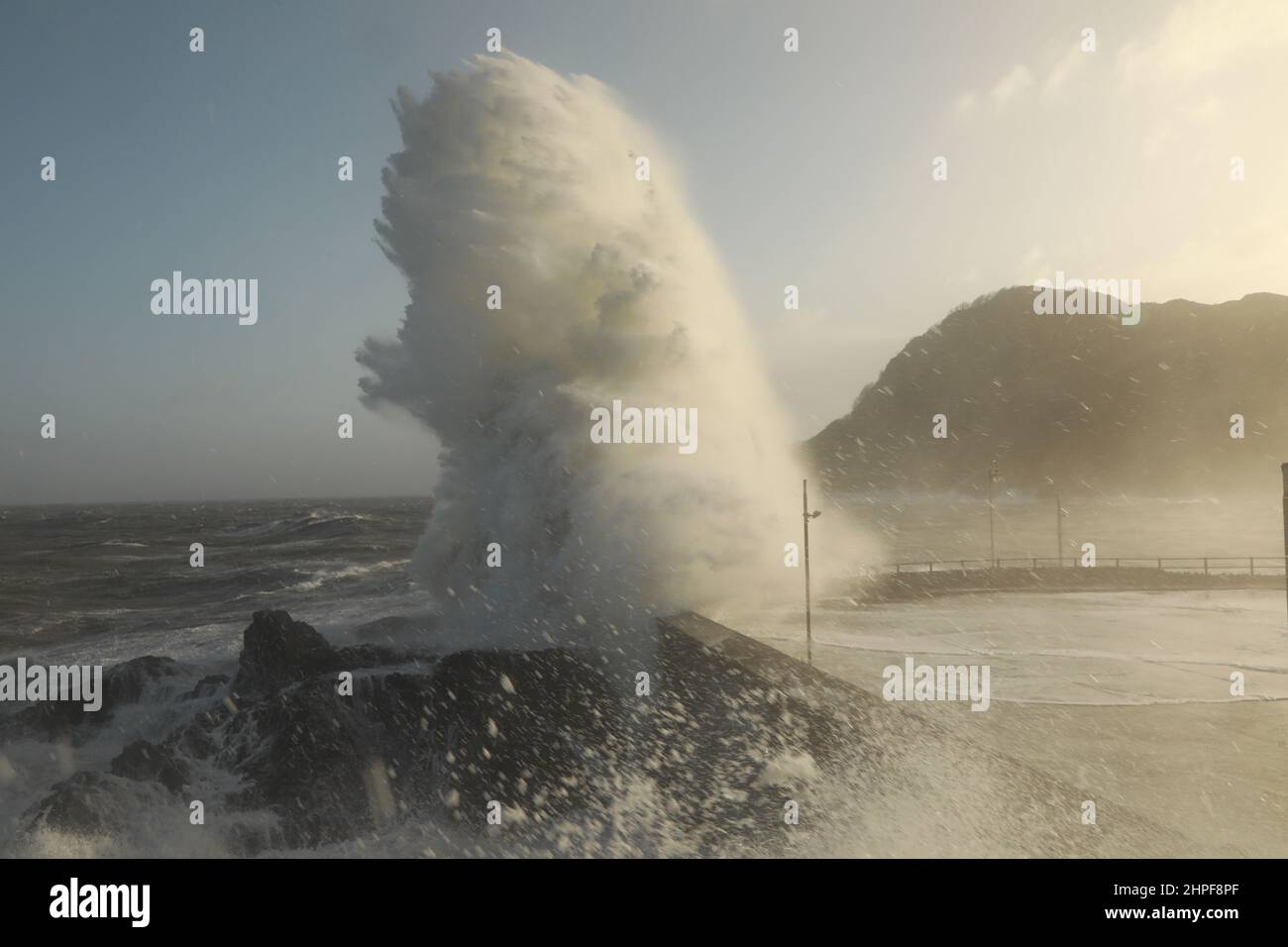 Storm Franklin arrives in North Devon, Ilfracombe, UK Stock Photo - Alamy