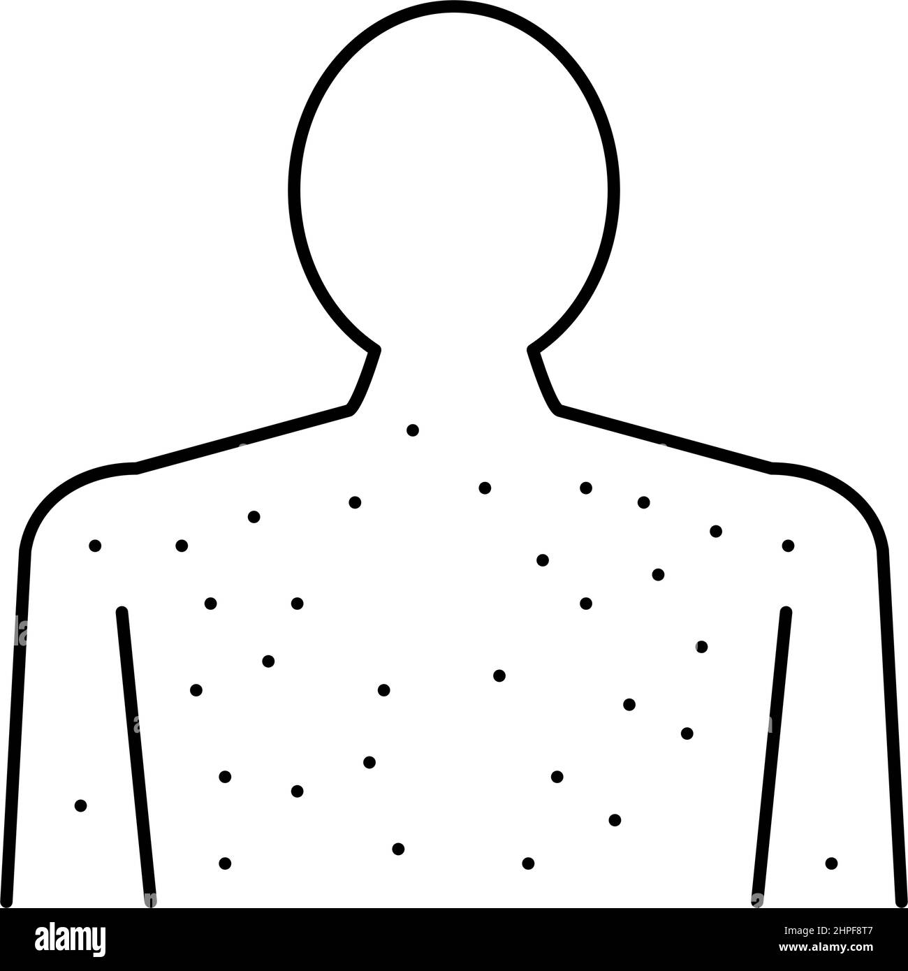 skin rash disease line icon vector illustration Stock Vector Image ...