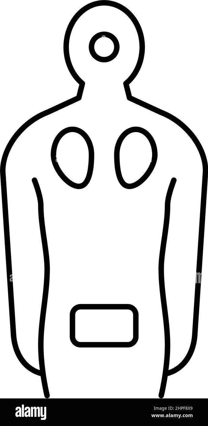 decubitus ulcers disease line icon vector illustration Stock Vector ...