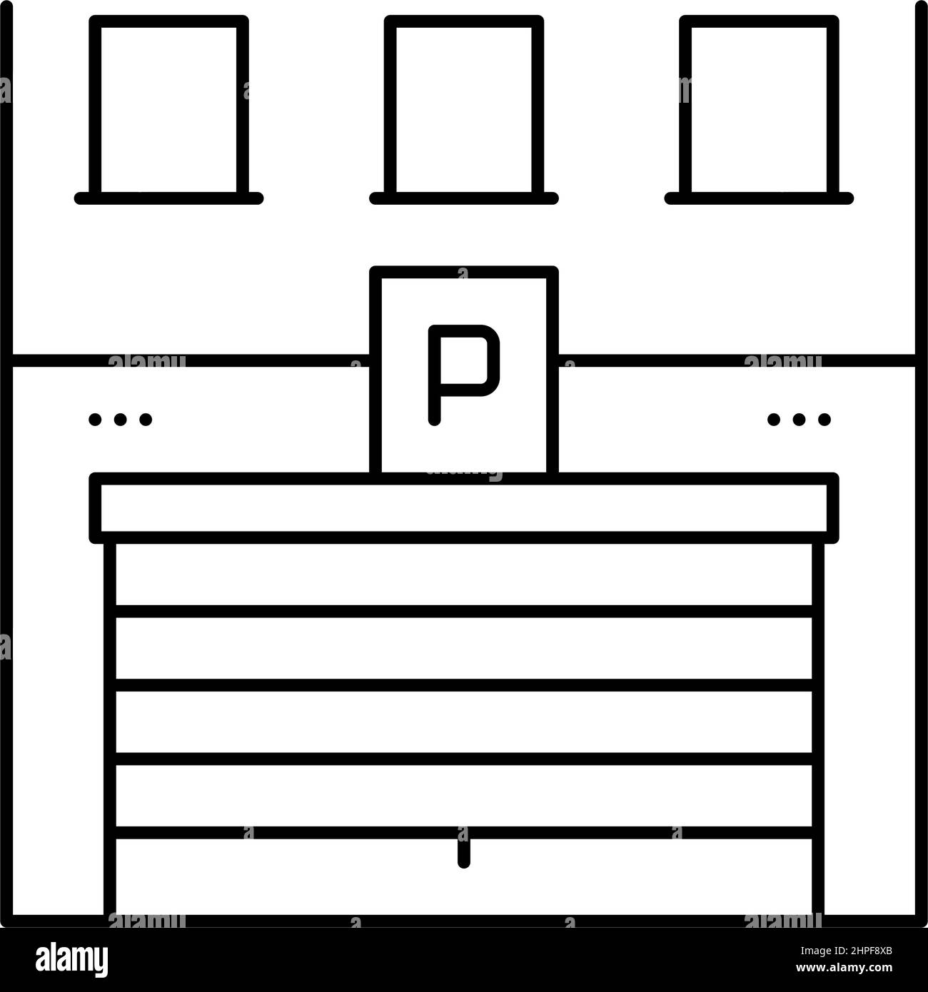building parking line icon vector illustration Stock Vector Image & Art ...