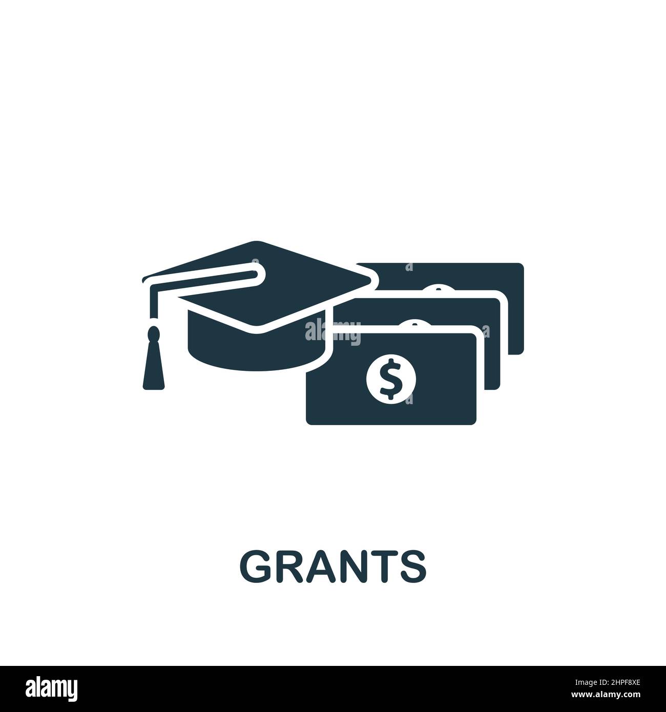 Grants icon. Monochrome simple icon for templates, web design and ...