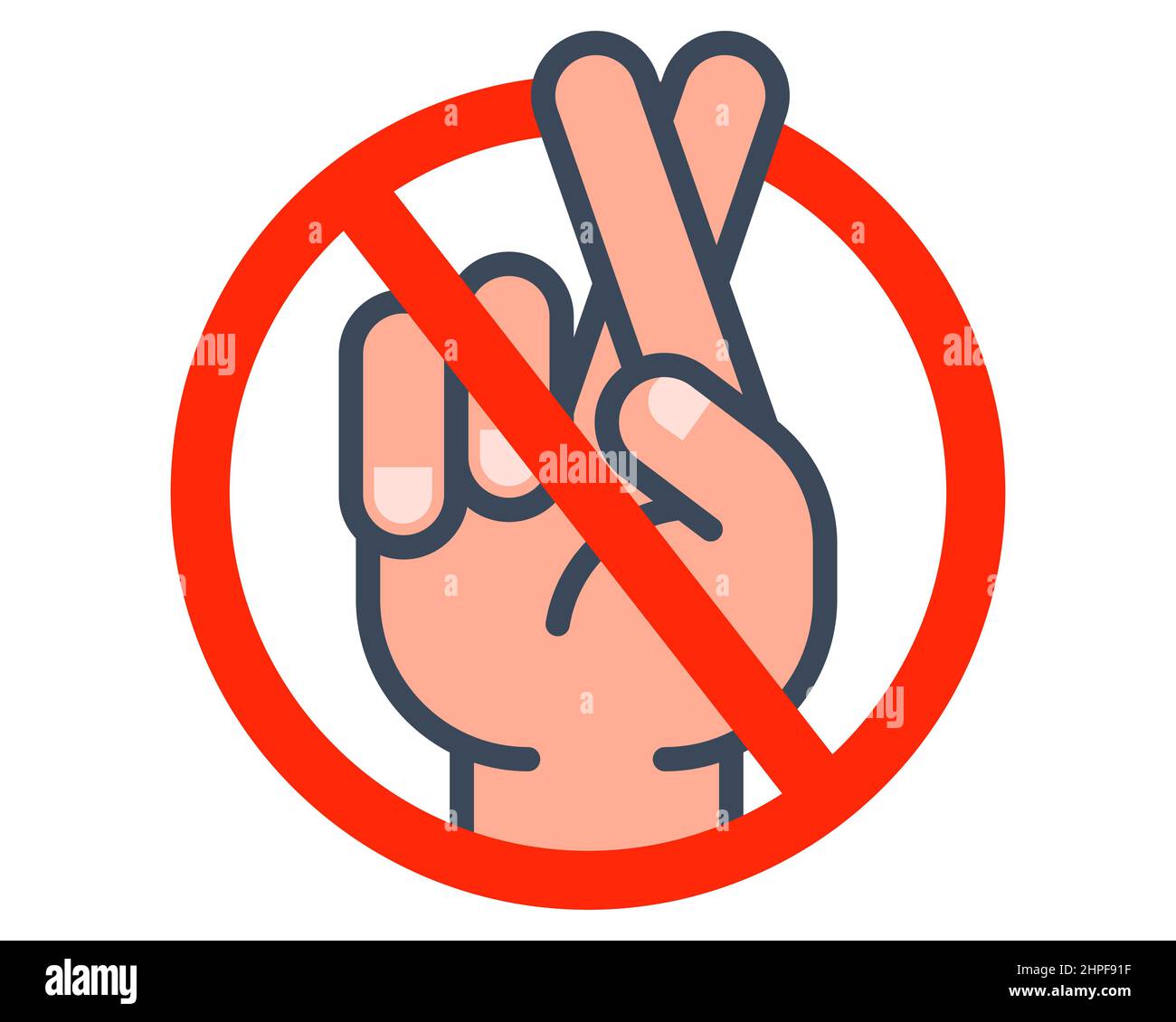Liar fingers crossed Stock Vector Images - Alamy