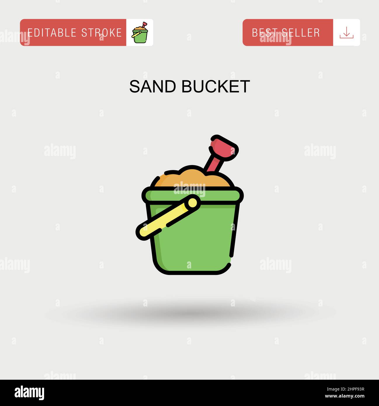 Cartoon bucket and spade Stock Vector Images - Alamy