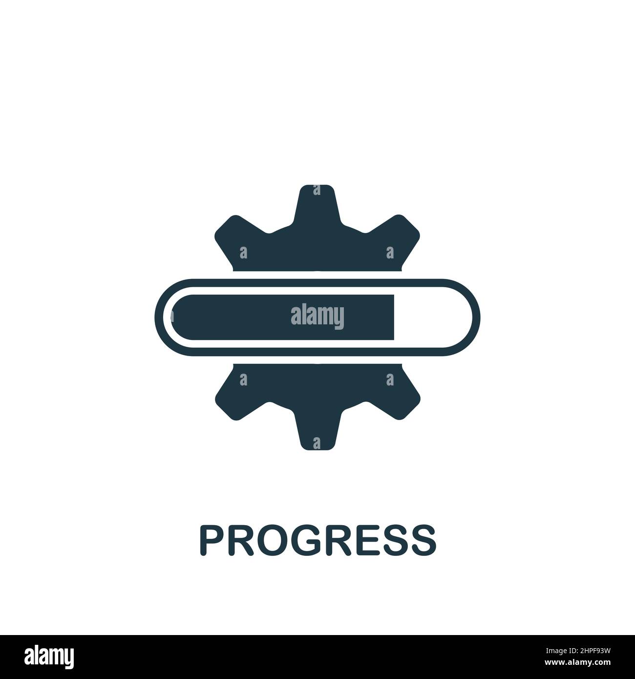 Progress icon. Monochrome simple icon for templates, web design and ...