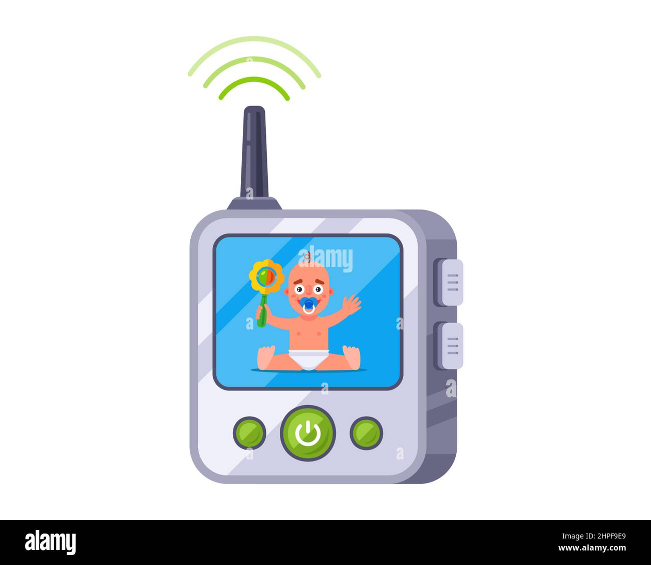 baby monitor for tracking a small child. flat vector illustration Stock ...