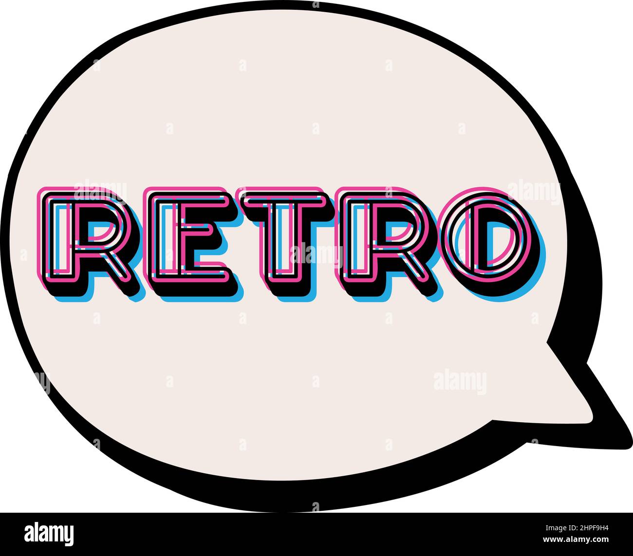 retro lettering in bubble Stock Vector Image & Art - Alamy