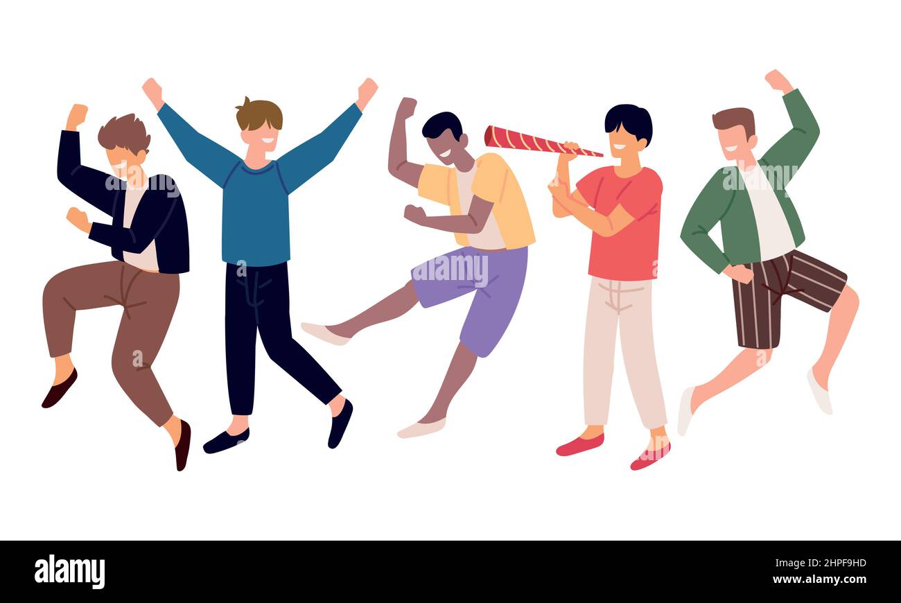 young men celebrating Stock Vector Image & Art - Alamy