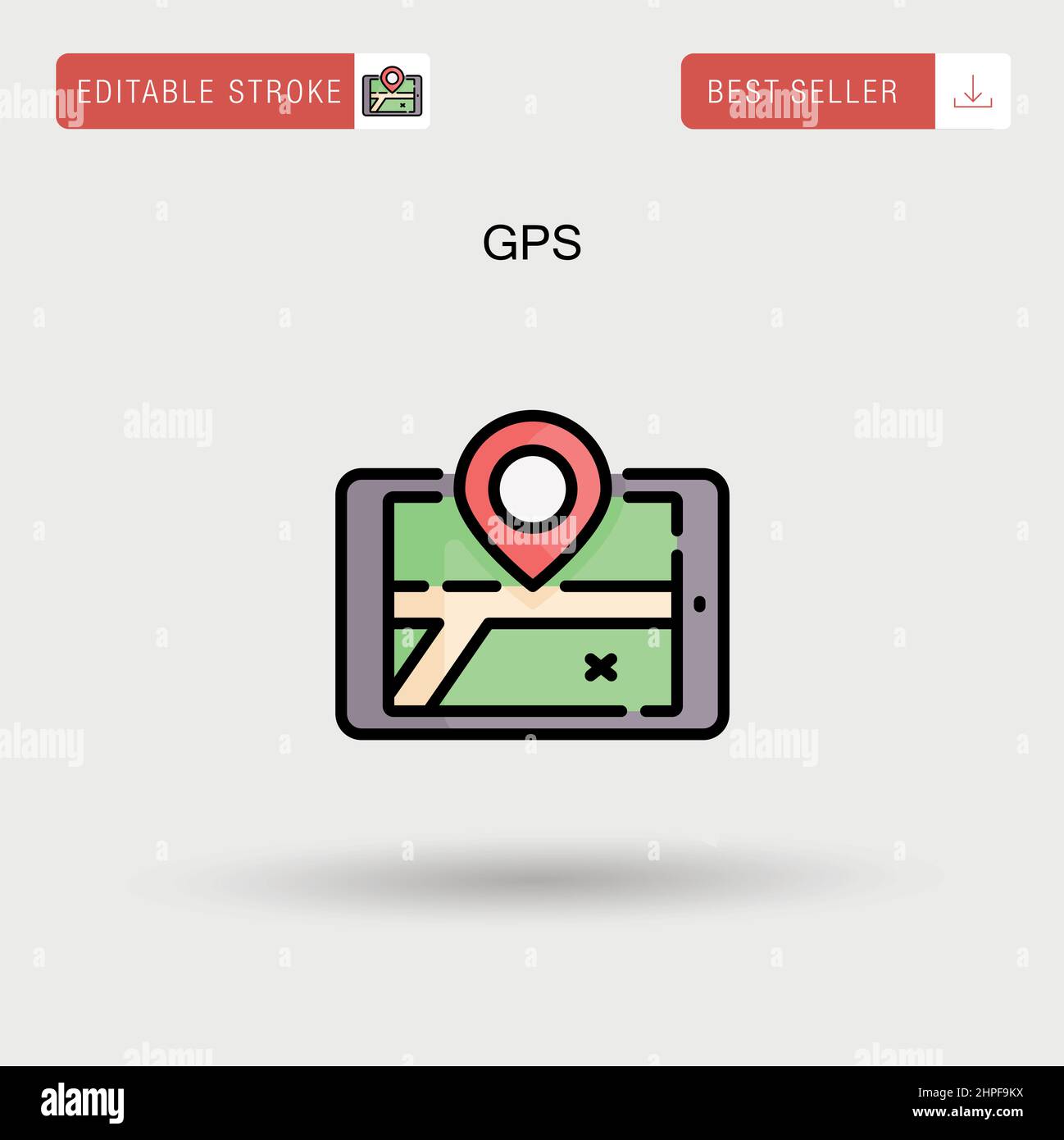 Gps Simple vector icon Stock Vector Image & Art - Alamy