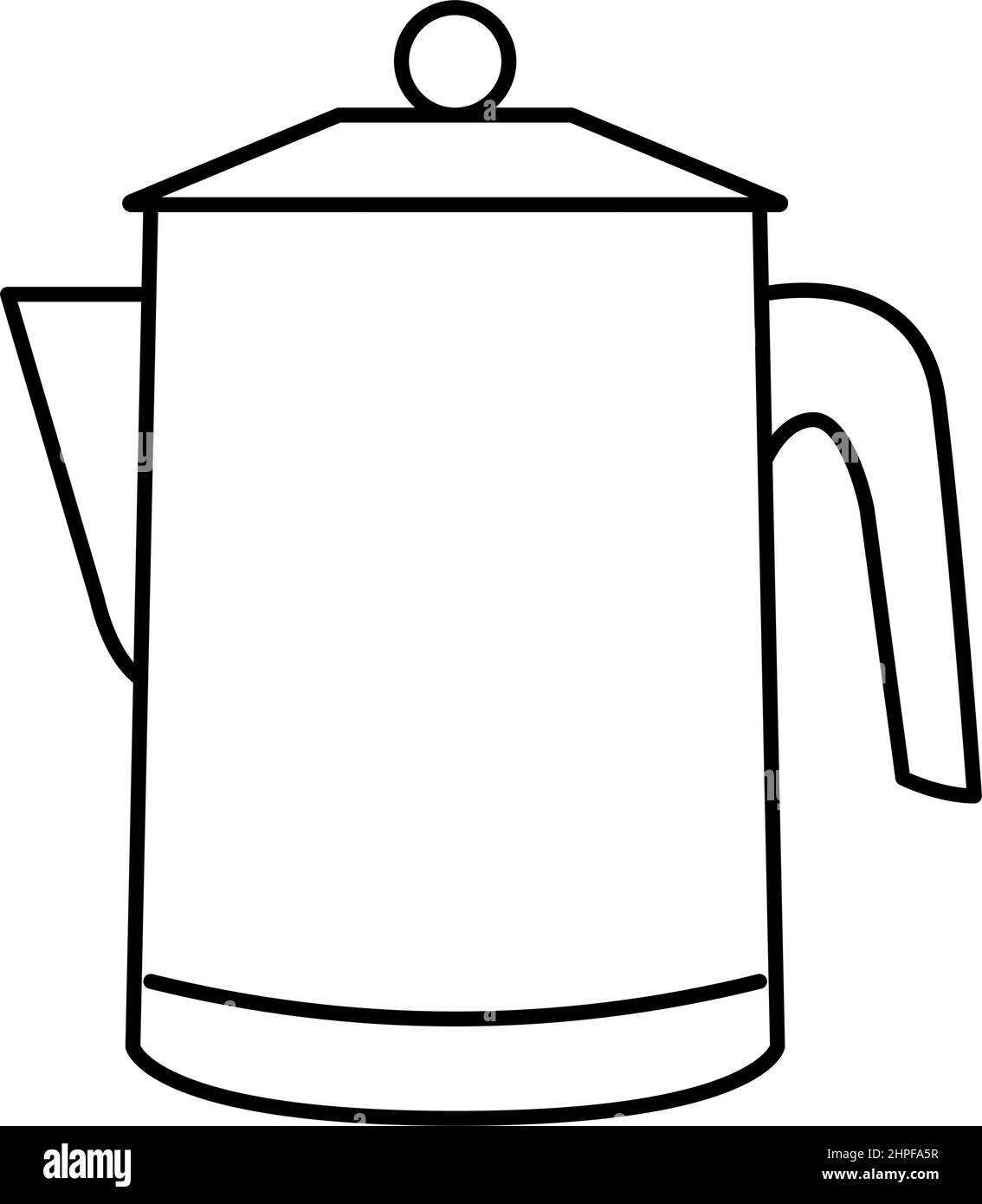 percolator coffee make equipment line icon vector illustration Stock ...
