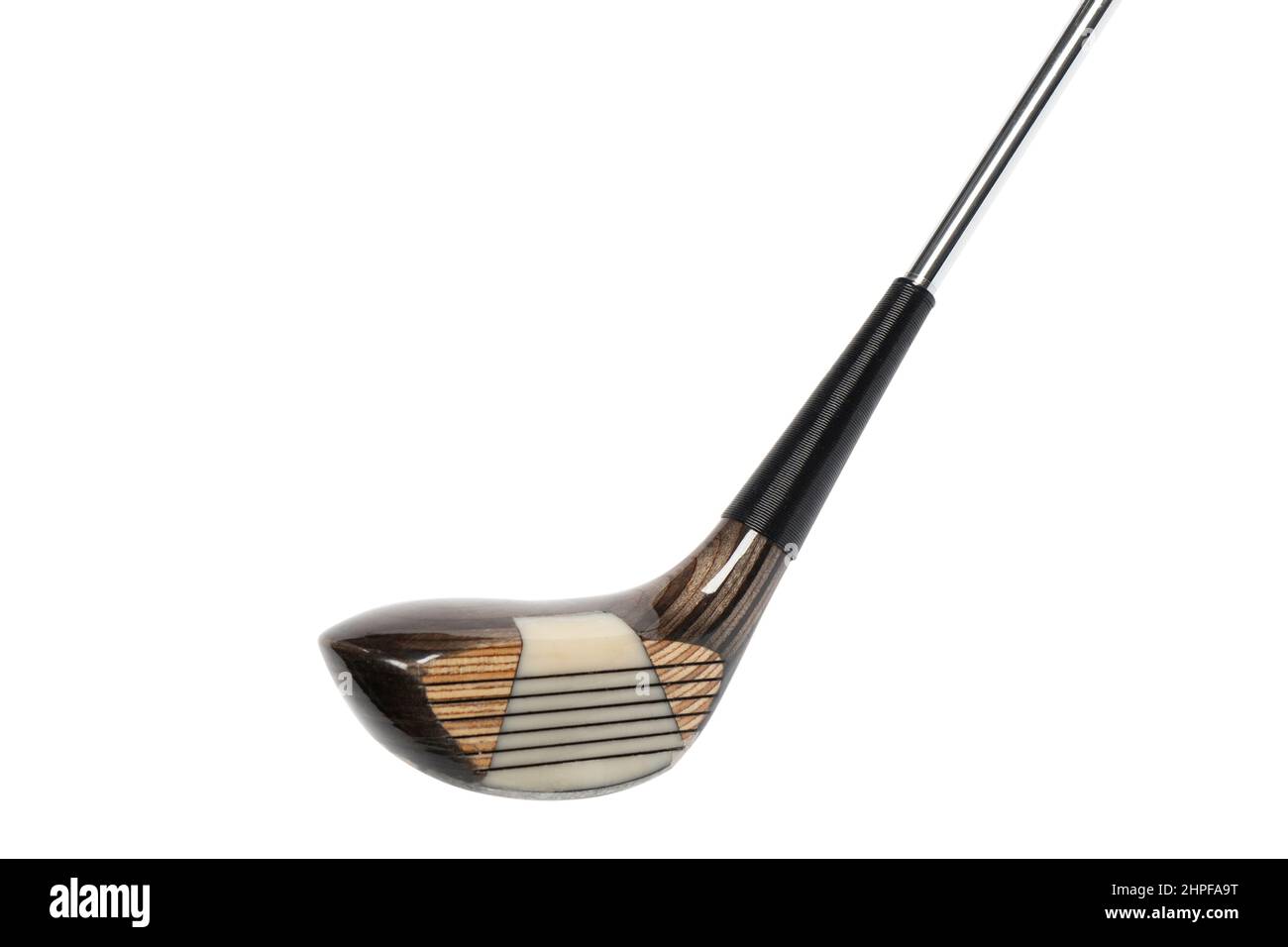 Golf club isolated on white background. Golf club with wooden panel ...