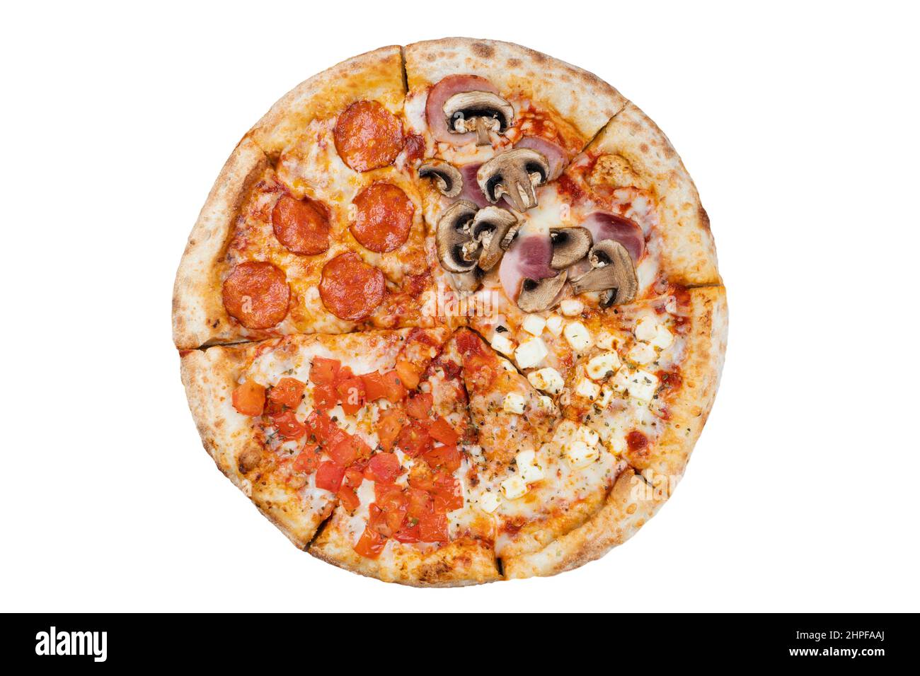 Sliced pizza overhead hi-res stock photography and images - Alamy