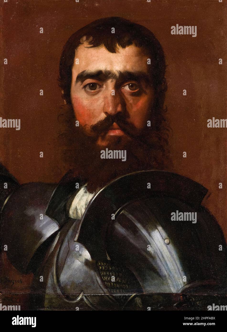 The Condottiere, oil on canvas portrait painting by Jean Auguste ...