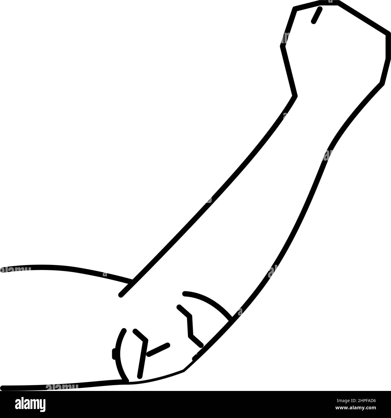 elbow dry skin line icon vector illustration Stock Vector Image & Art ...