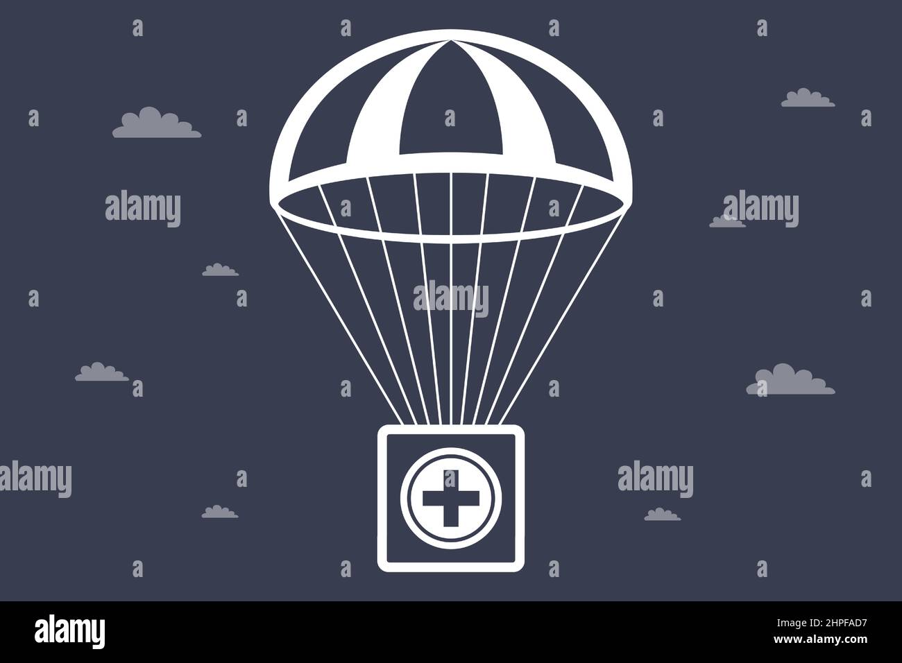 Parachute supply drop Stock Vector Images - Alamy