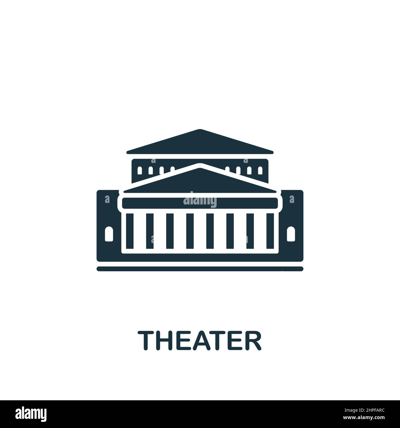 Theater icon. Monochrome simple icon for templates, web design and ...