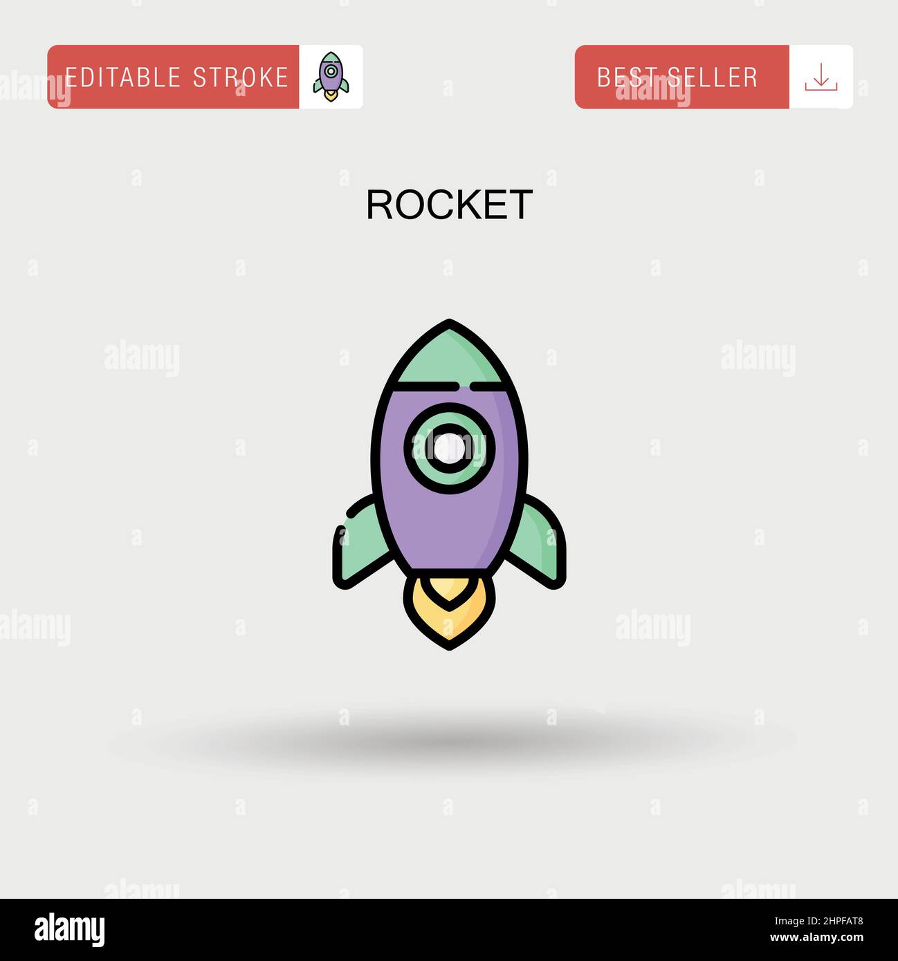 Rocket Simple vector icon Stock Vector Image & Art - Alamy