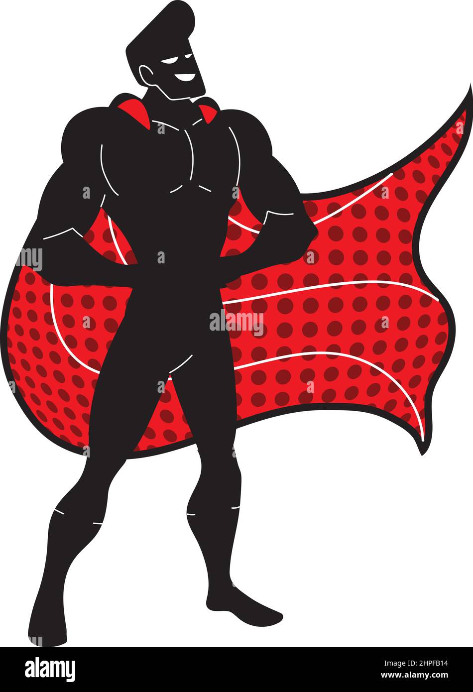 superhero with cape Stock Vector Image & Art - Alamy