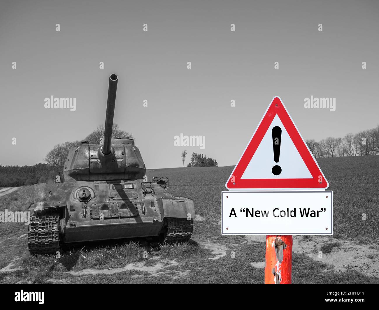 A New Cold War warning sign Stock Photo - Alamy