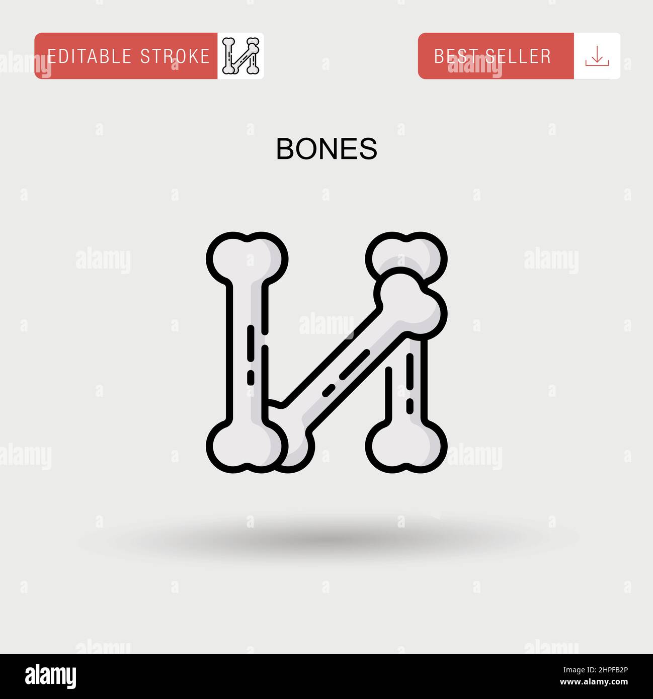 Bones Simple vector icon Stock Vector Image & Art - Alamy