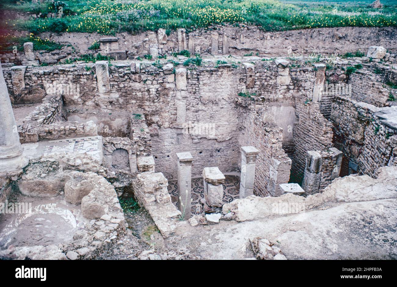 Archive scan of Archaeological Site Bulla Regia, ruins of Barber, Punic ...