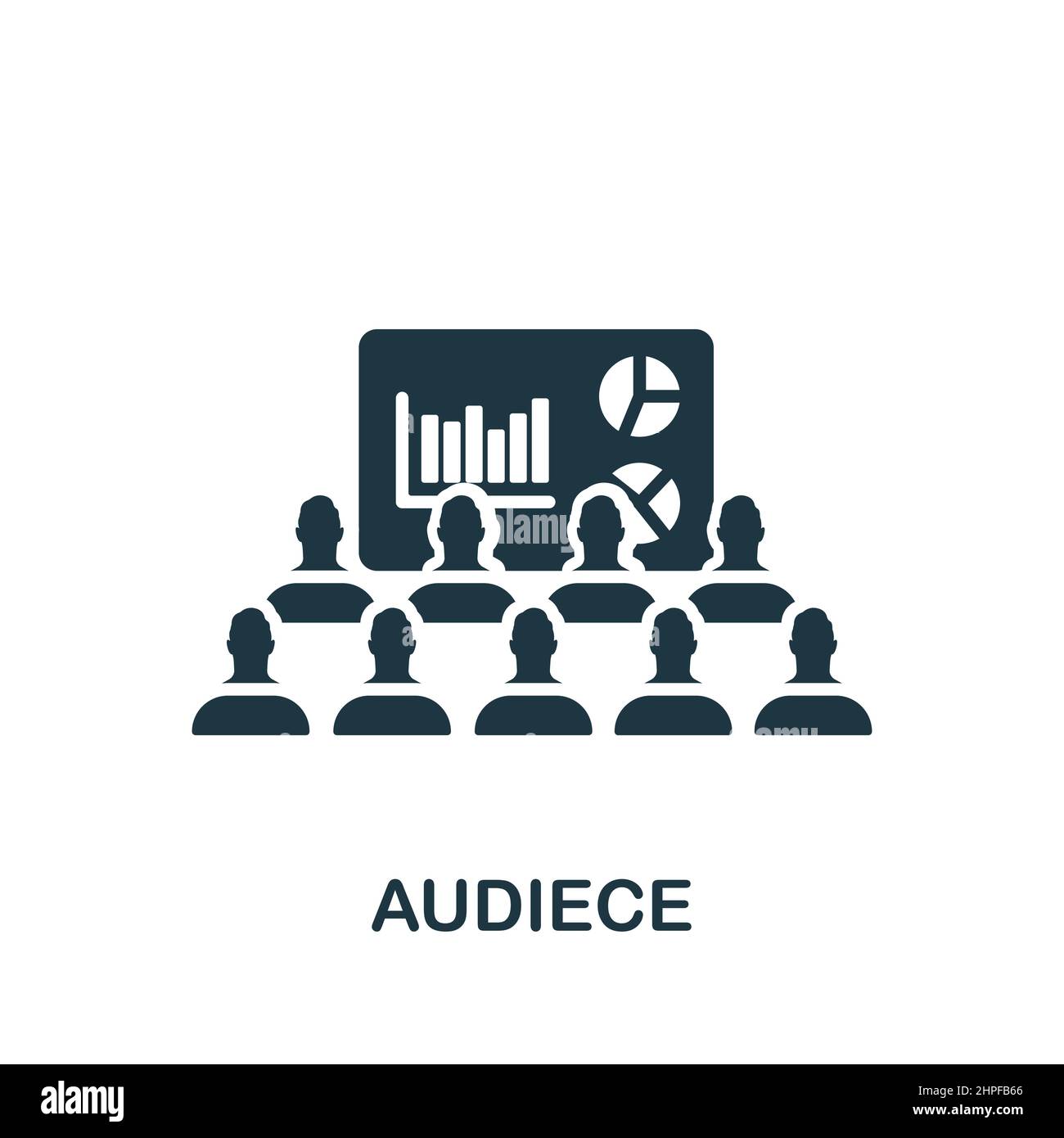 Audiece icon. Monochrome simple icon for templates, web design and ...