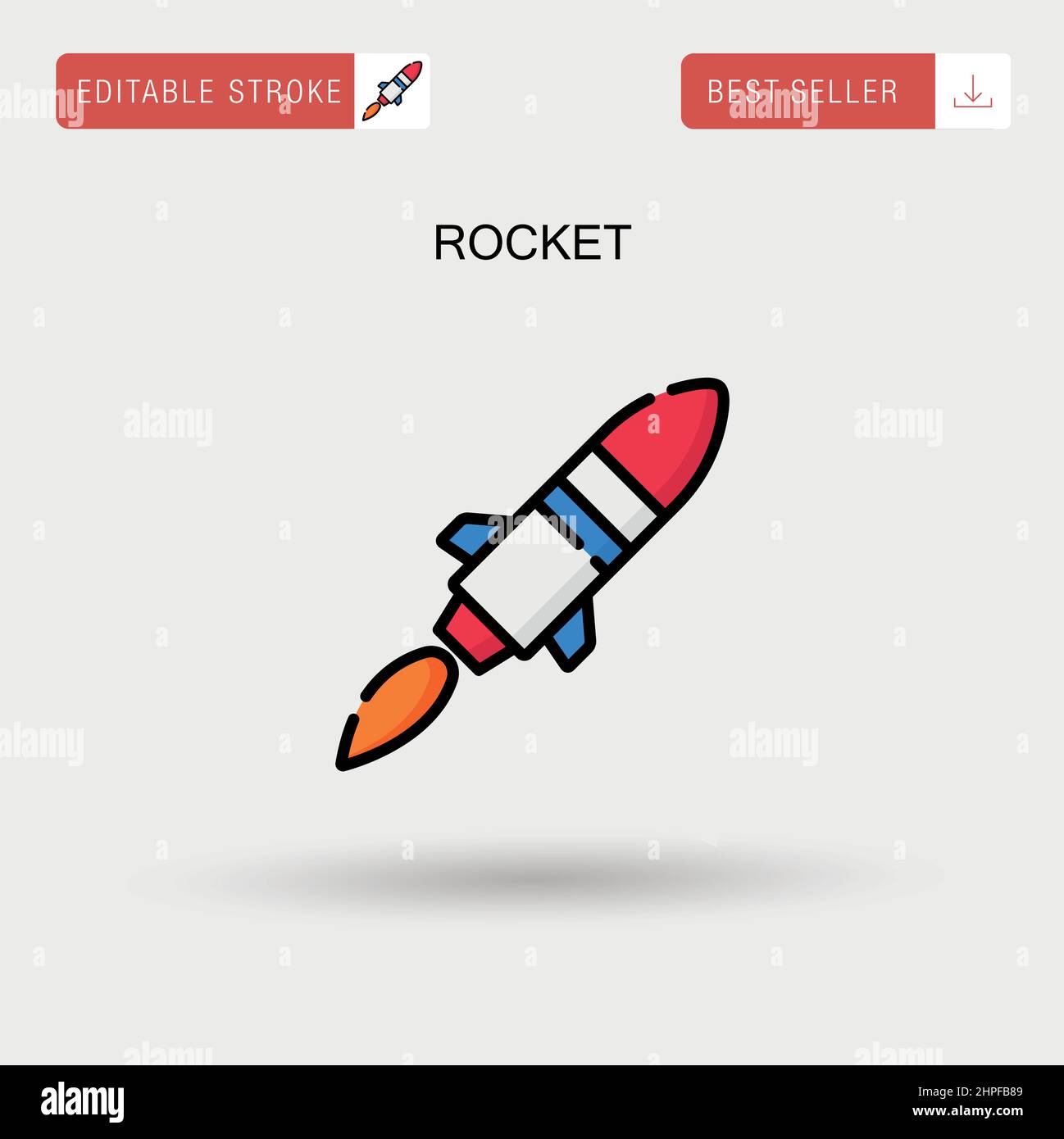 Rocket Simple vector icon Stock Vector Image & Art - Alamy