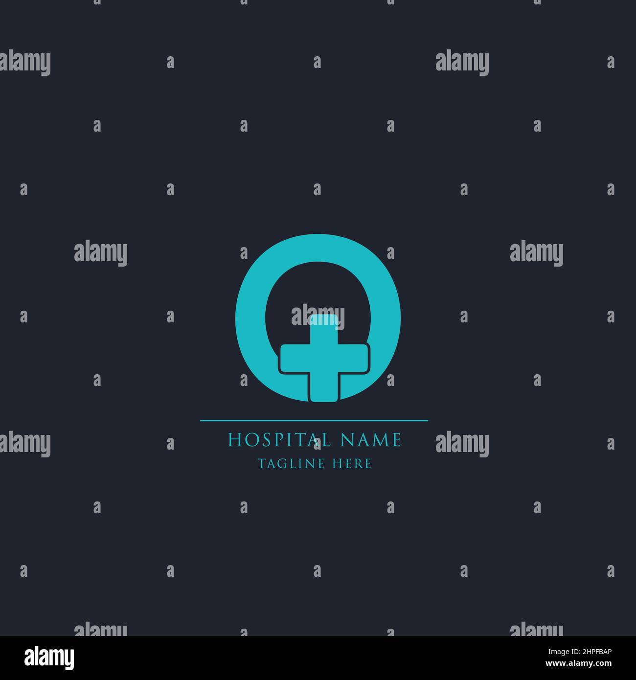 Alphabet O initial letter medical or hospital logo icon Stock Vector ...