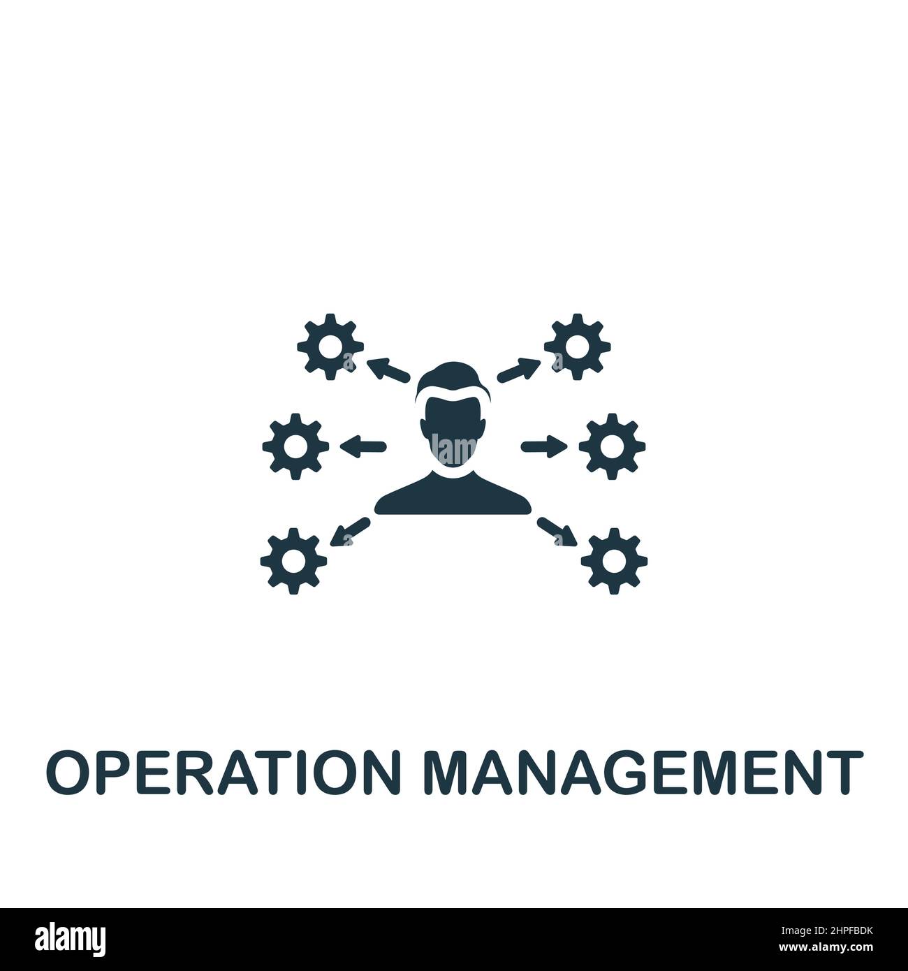 Operation Management icon. Monochrome simple icon for templates, web ...