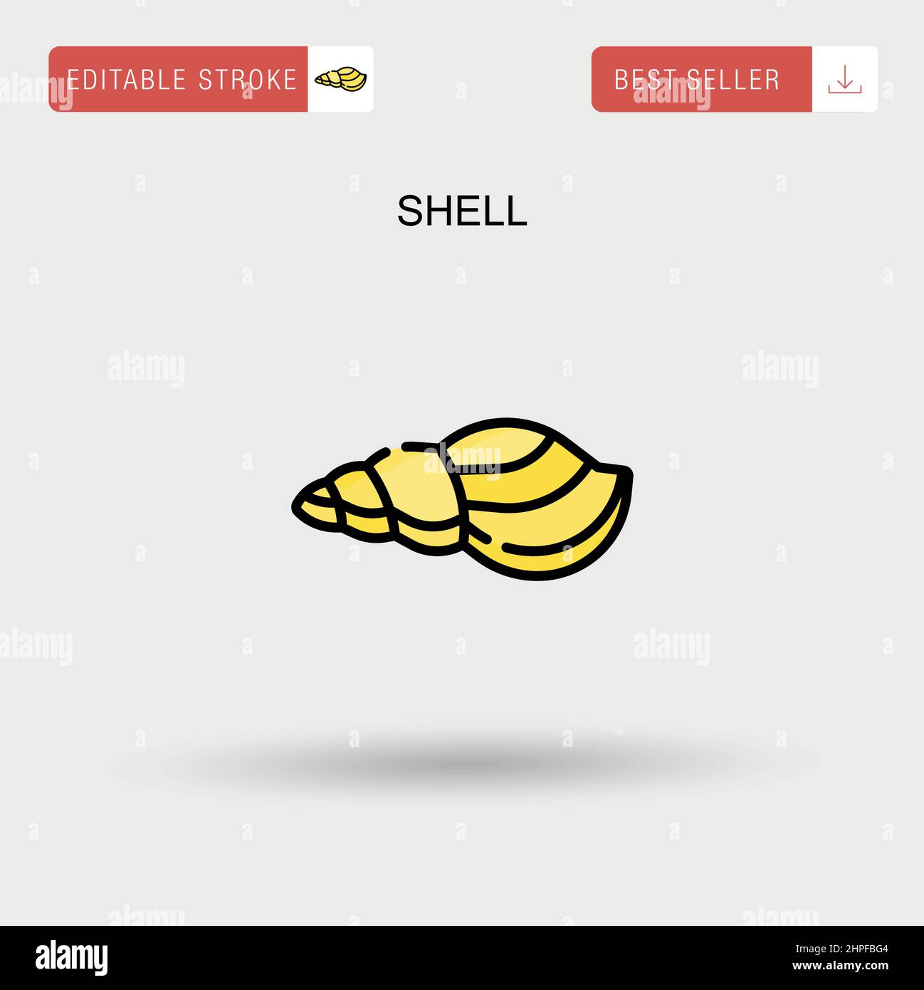 Shell Simple vector icon Stock Vector Image & Art - Alamy