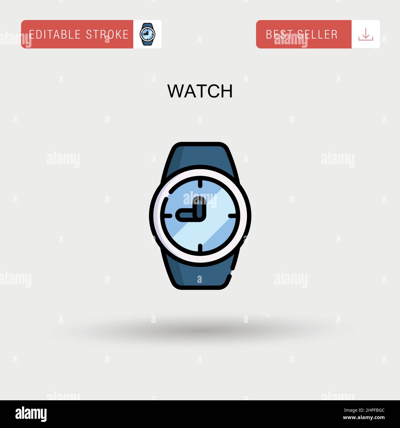 Watch Simple vector icon Stock Vector Image & Art - Alamy