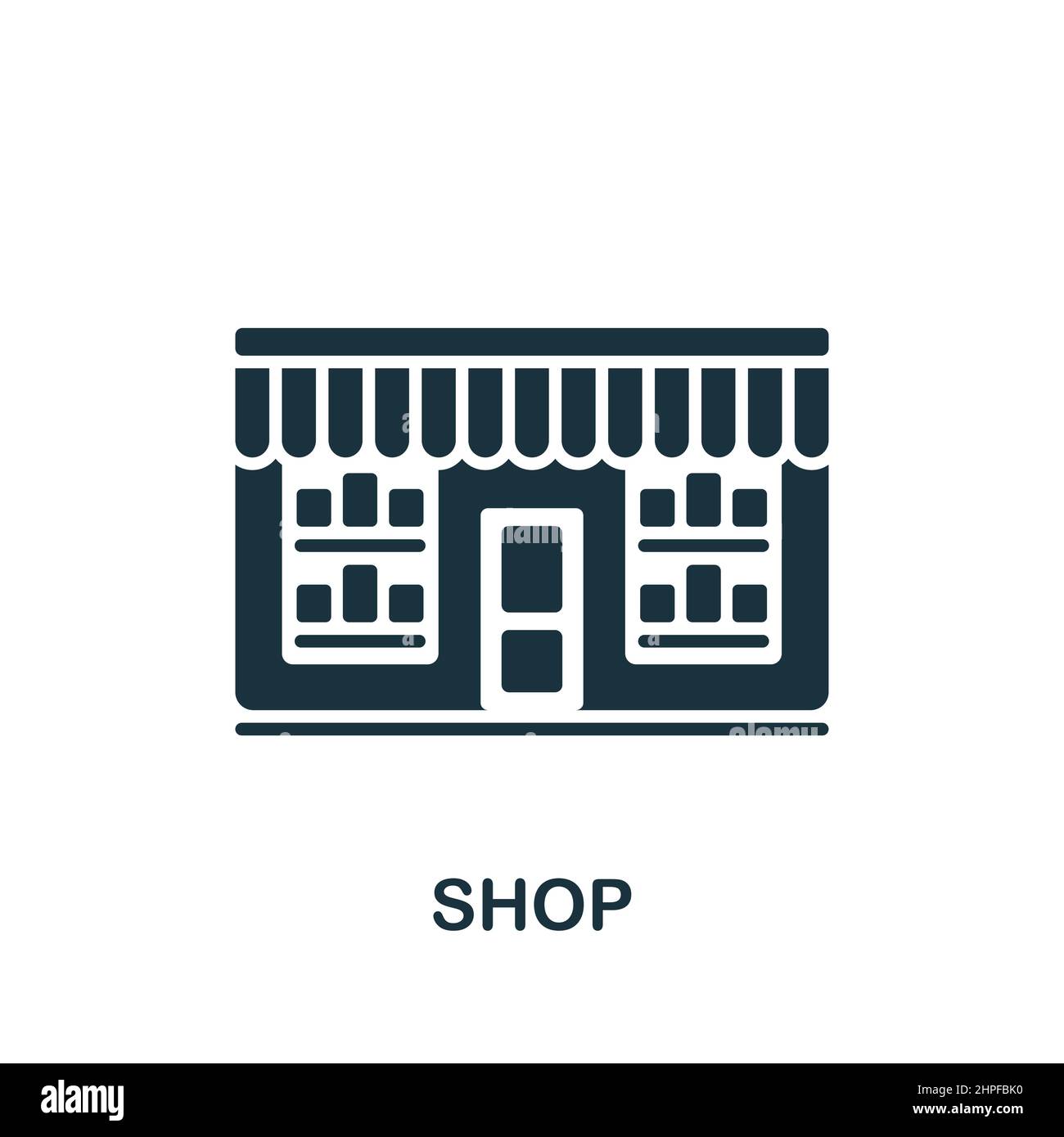 Shop icon. Monochrome simple icon for templates, web design and ...