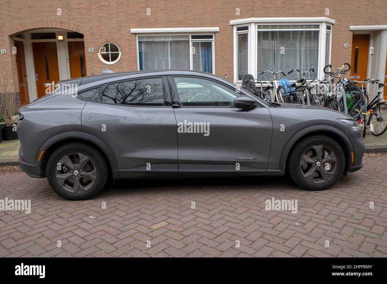 Ford Mustang Mach-E X At Amsterdam The Netherlands 19-2-2022 Stock ...