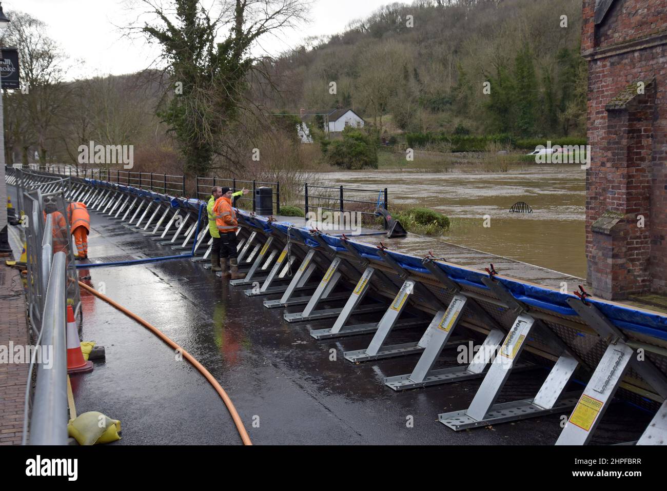 Ironbridge flood barrier hi-res stock photography and images - Alamy