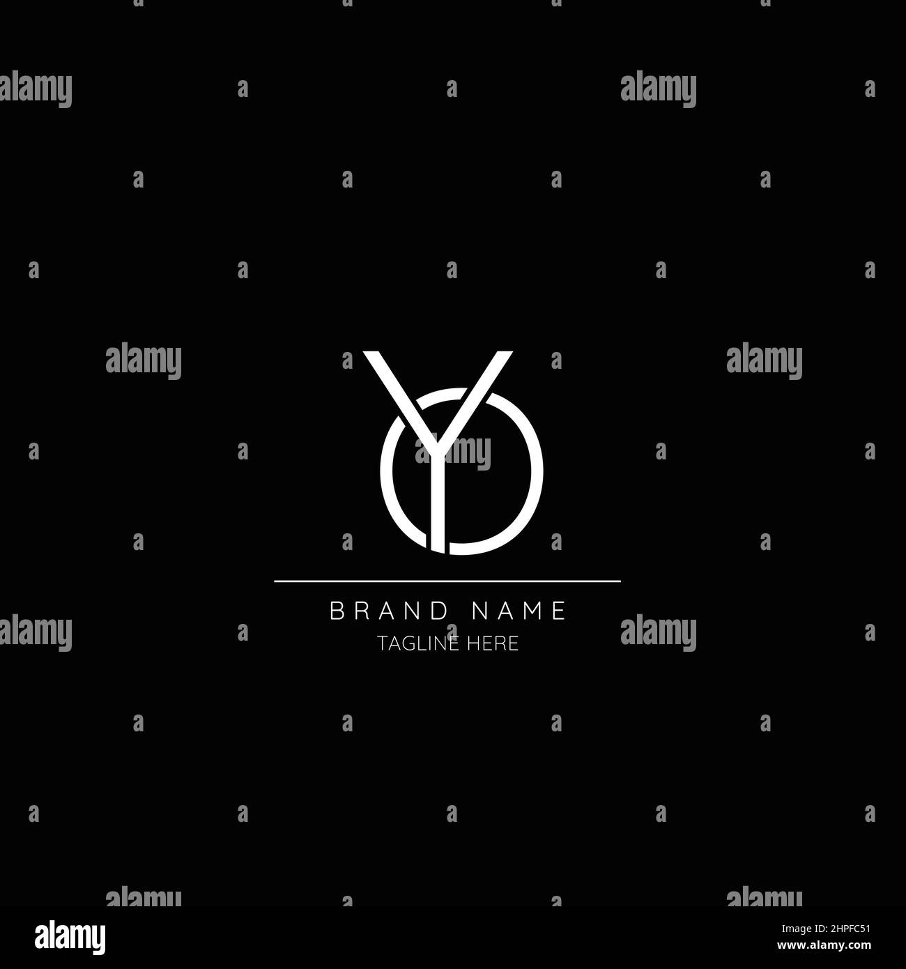 Alphabet YO initial letter icon logo Stock Vector Image & Art - Alamy