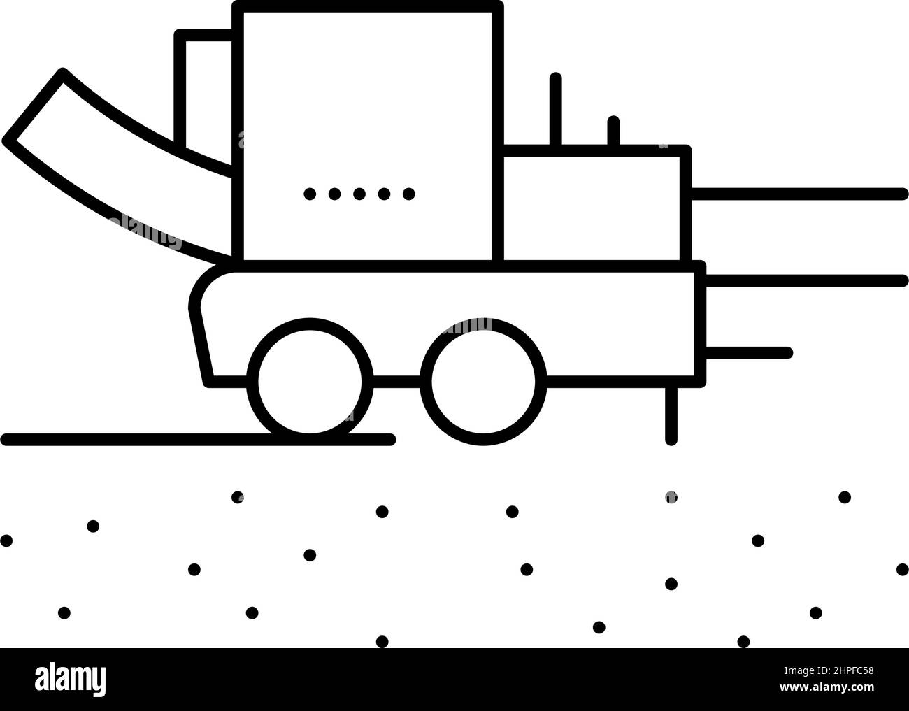 pipe layer machine line icon vector illustration Stock Vector Image ...