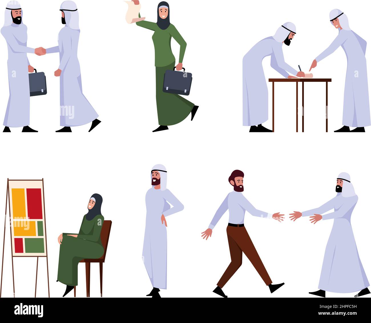 Cartoon office workers in group meeting hi-res stock photography and ...